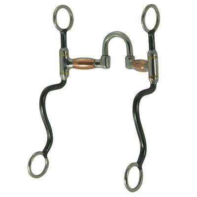 Coronet Correct Mouth Copper/Blk Iron Cheek Bit 5– StateLineTack