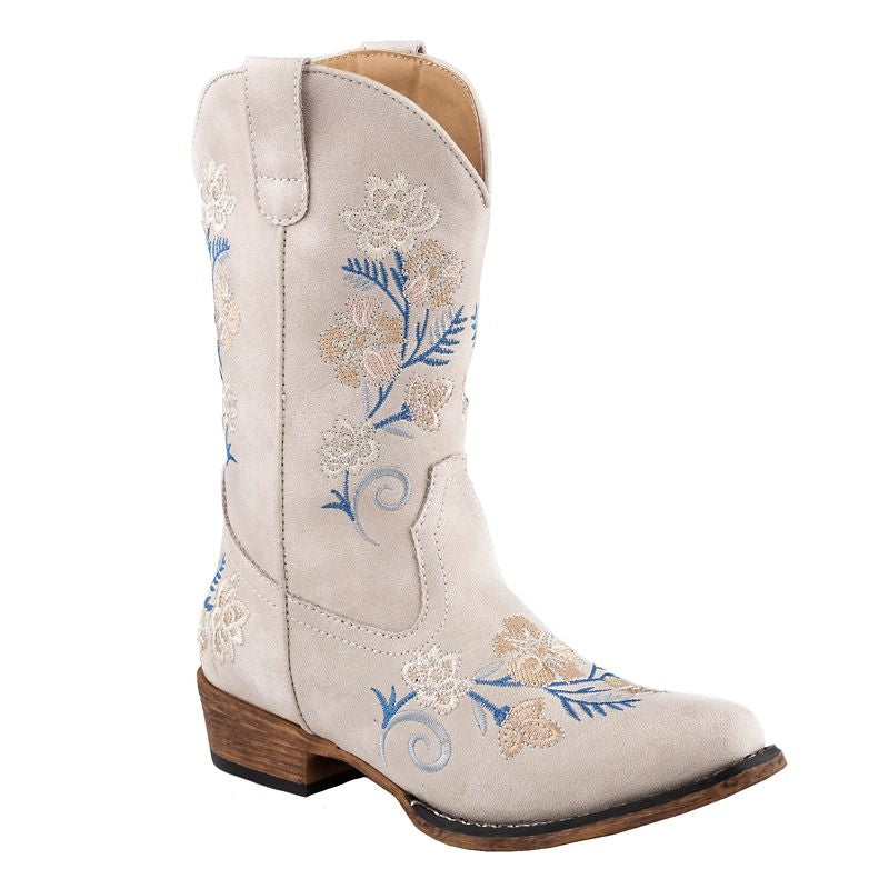 Roper Childs Riley Floral Snip Toe Boots– StateLineTack