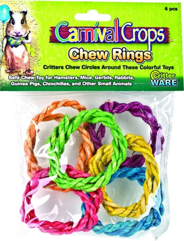 Colorful Chew Ring Small Animal Toy 6Pc Steel– StateLineTack