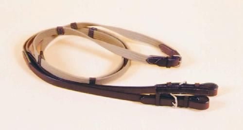 Tory Web Rein Hand Stops 60In Oak Leathertan Web– StateLineTack