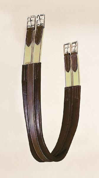Tory Contour English Girth with Elastic 44 Oakbark– StateLineTack