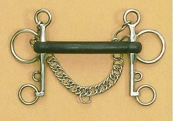 Centaur Stainless Steel Rubber Mullen Mouth Pelham– StateLineTack