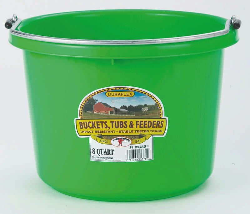 Plastic Pail 8qt Lime– StateLineTack