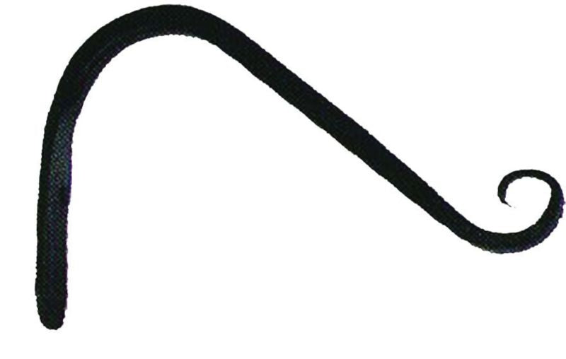 Hookery Curved Hanger Upturn Hook 12in Black– StateLineTack